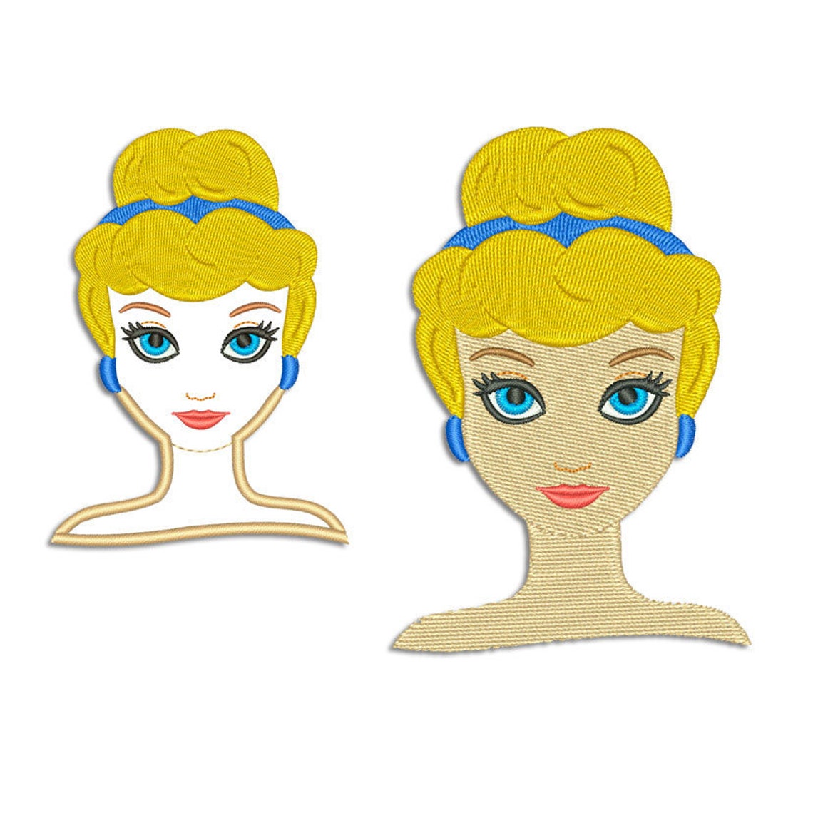 Princess Embroidery design files | Etsy