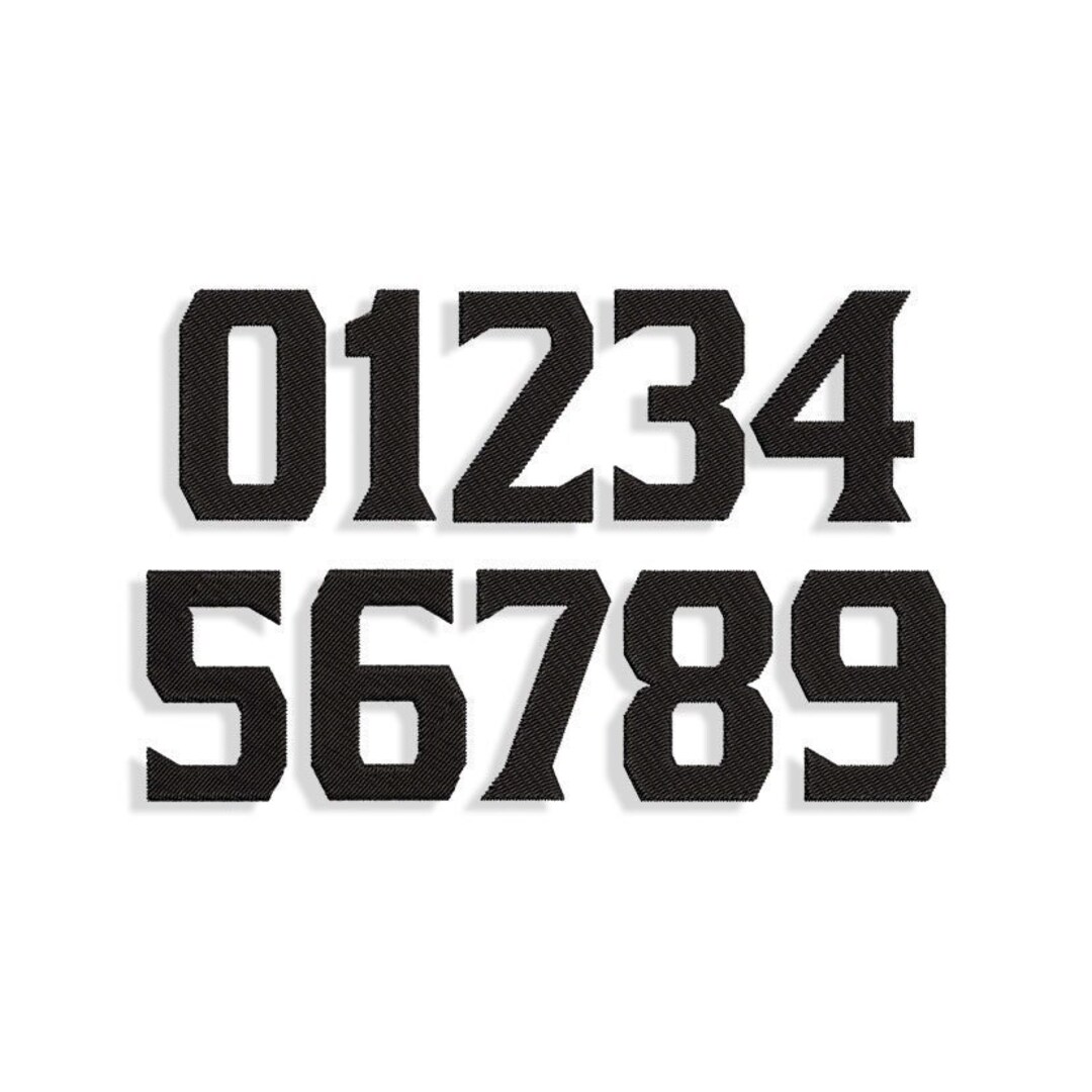 Sport Numbers Embroidery Design Files. Formats Pes, Csd, Dst, Exp, Hus ...