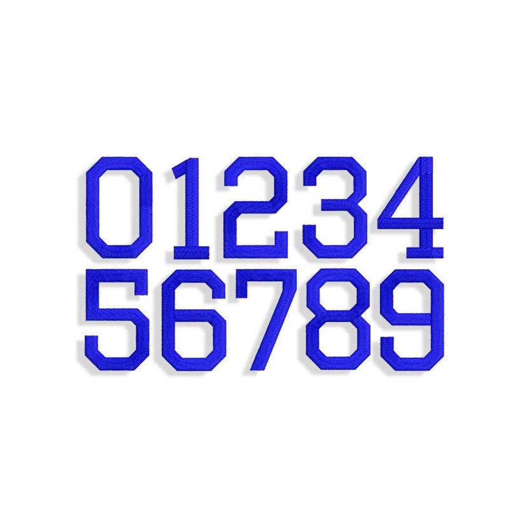 Sport Numbers Embroidery Design Files. Formats Pes, Csd, Dst, Exp, Hus ...