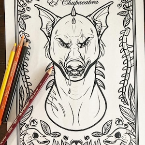 El Chupacabra - Printable Coloring Page - Etsy