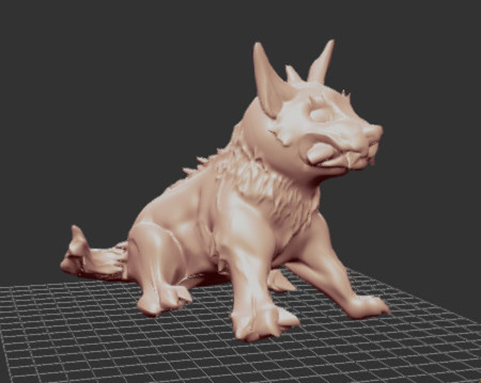 Tabletop/Dnd Hellhound Pup with Bone Mini | Etsy