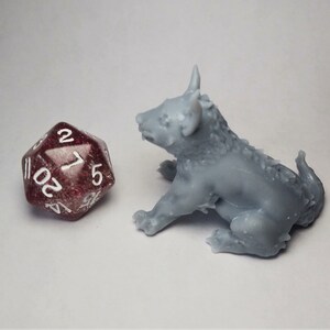 Tabletop/dnd Hellhound Pup With Bone Mini - Etsy