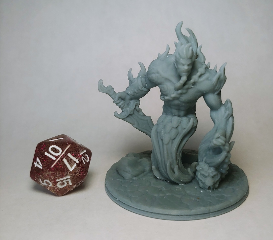 Tabletop/dnd Elemental Djinn Fire Mini - Etsy