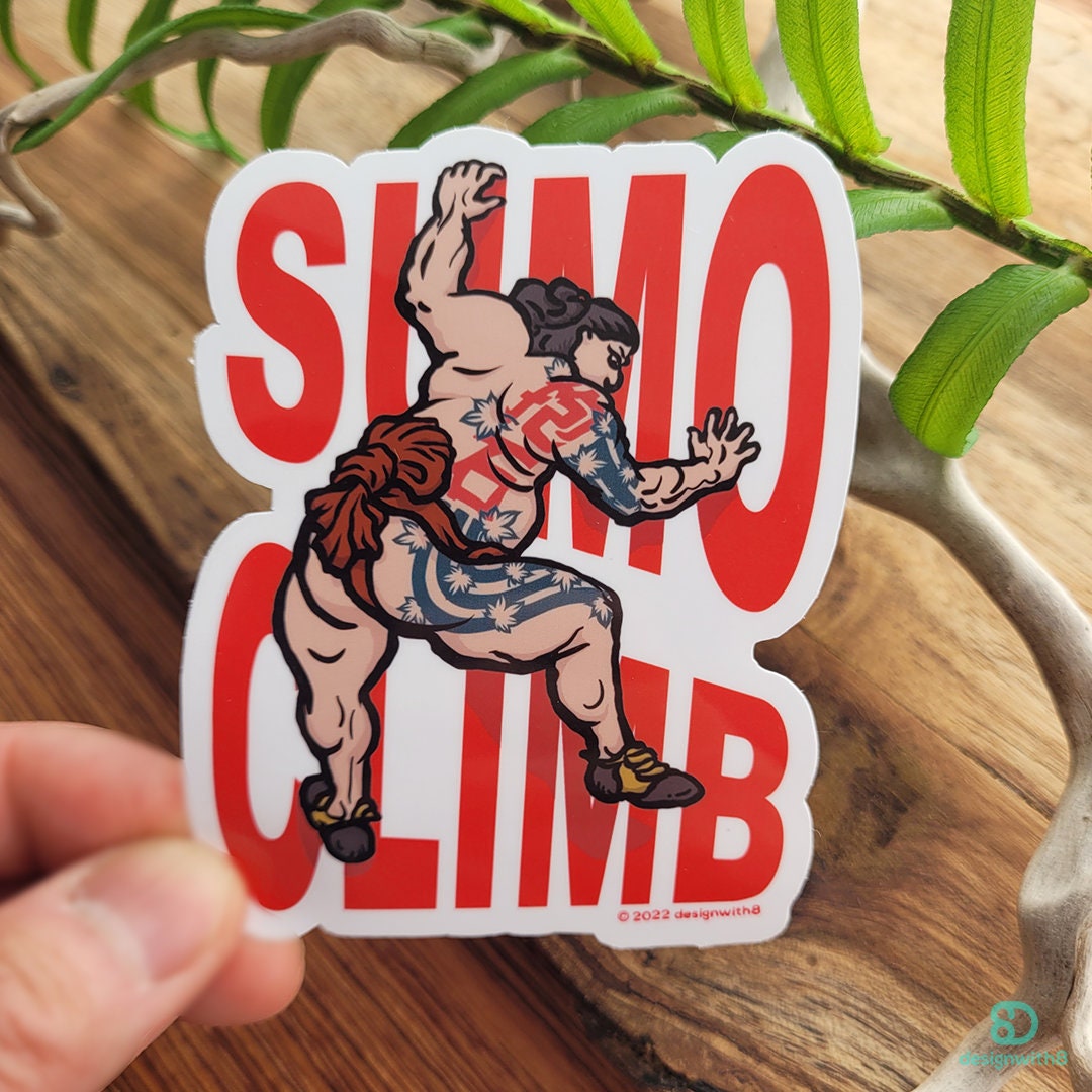 Sumo Climb Kiss-cut Vinyl Sticker | Rock Climbing - Etsy