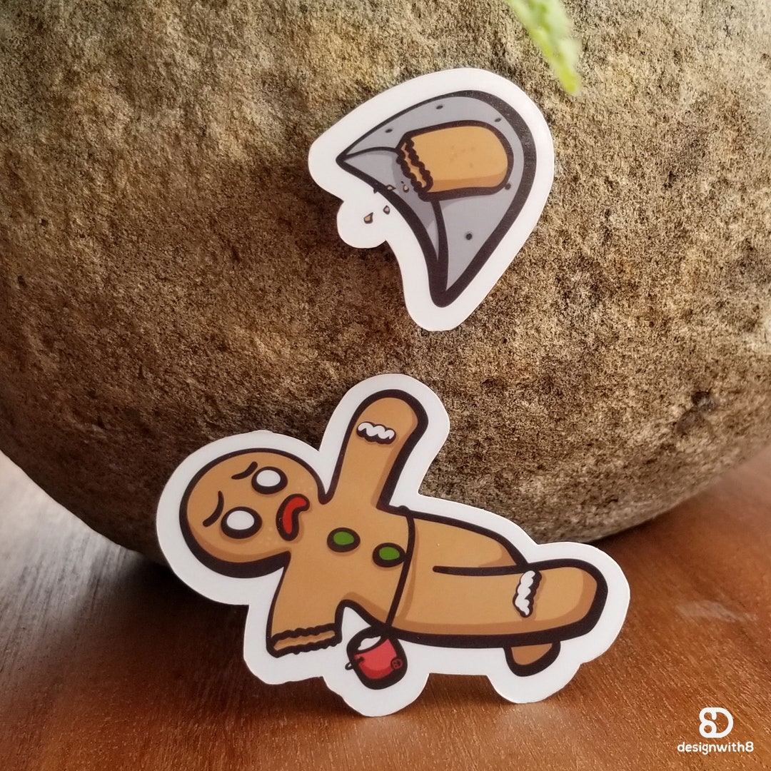 Gingerbread Man Rock Climbing / Bouldering Kiss-cut Sticker - Etsy