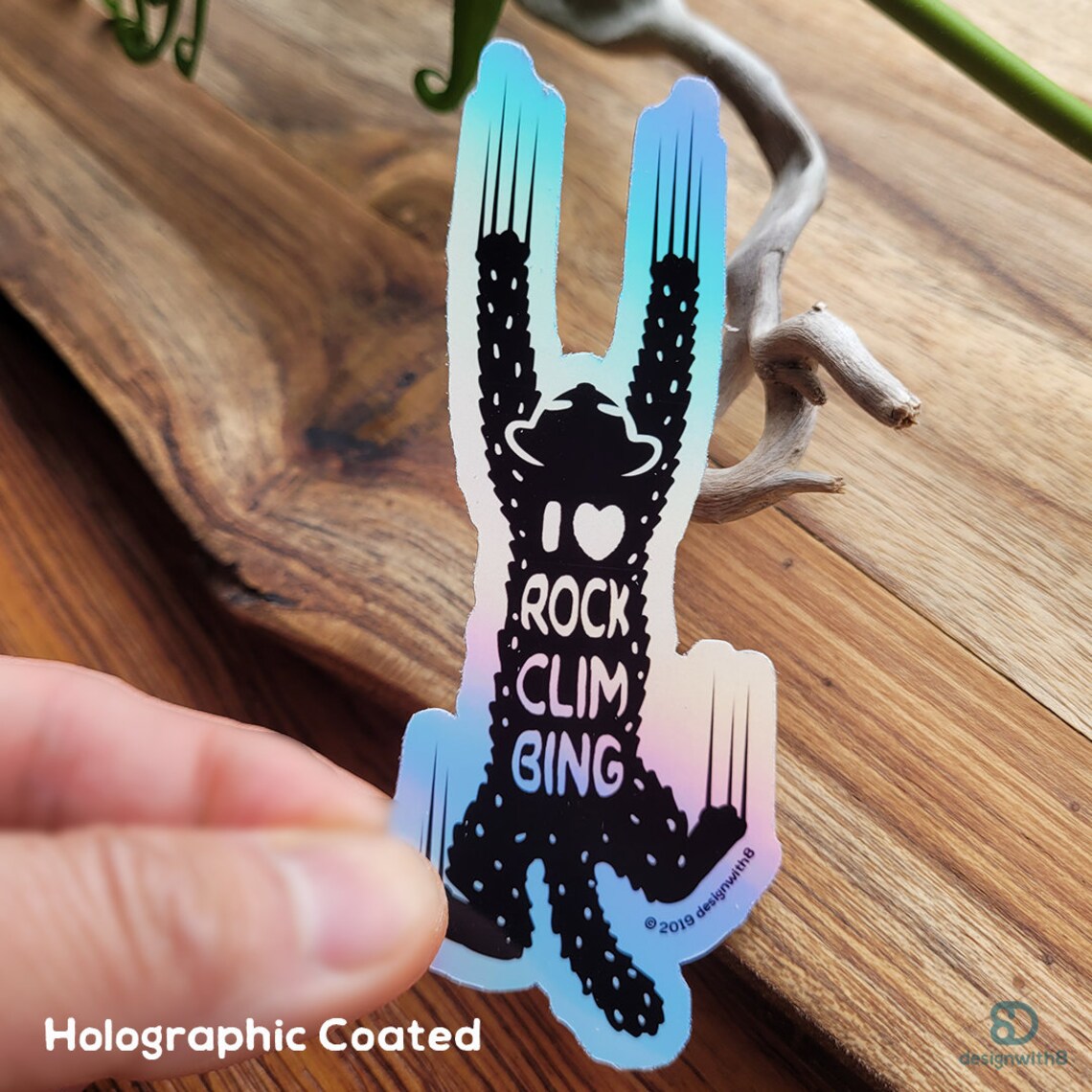 I Love Rock Climbing Glossy Coated Kiss-cut Vinyl Sticker - Etsy