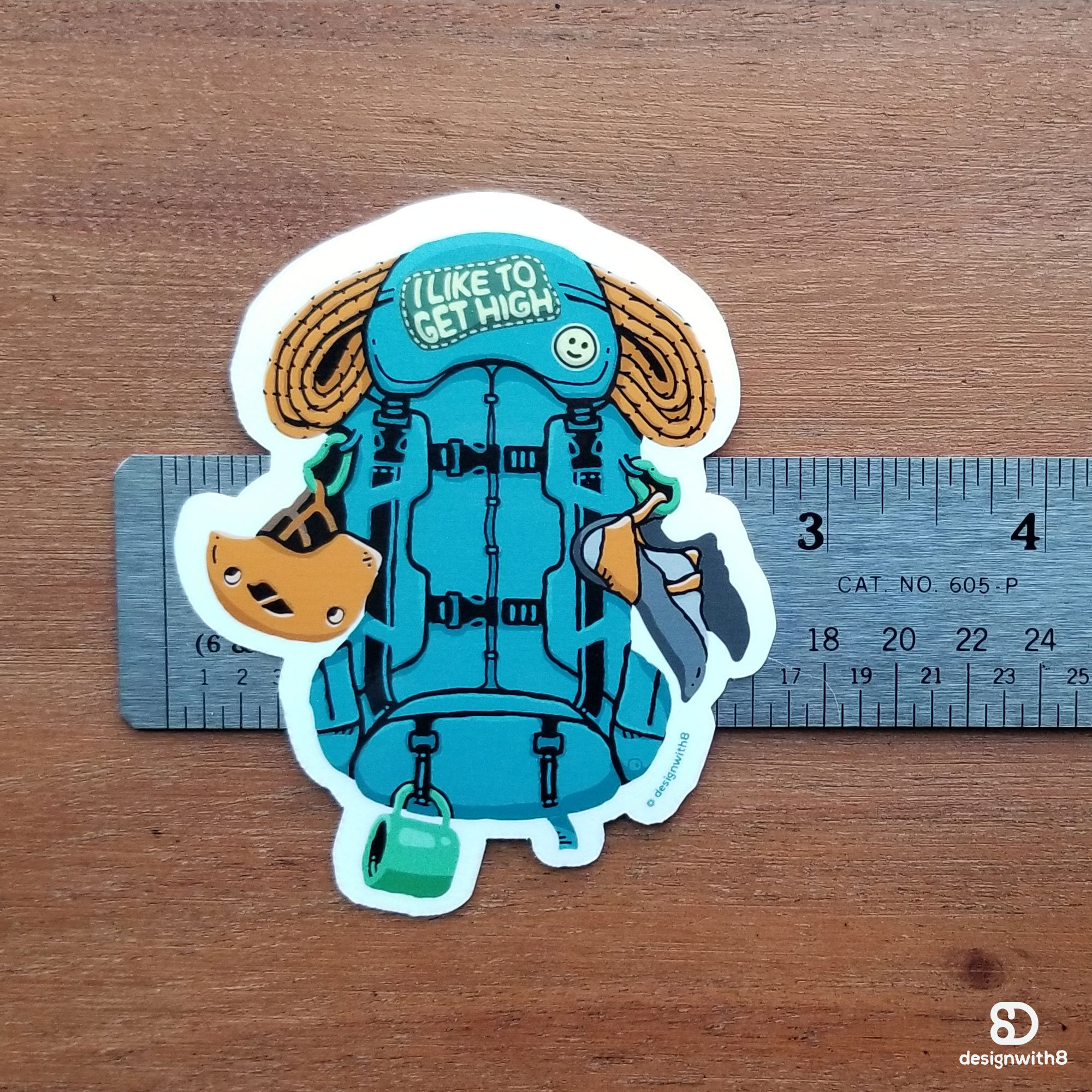 I Like to Get High Kiss-cut Vinyl Sticker Rock Climbing | Etsy