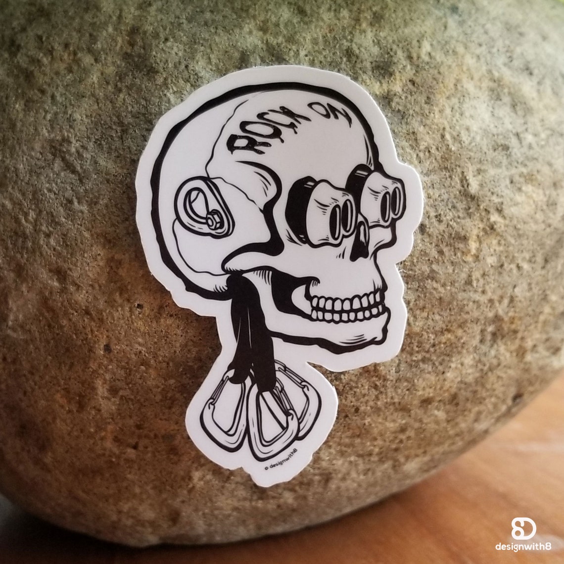 Rock on Kiss-cut Vinyl Sticker Rock Climbing | Etsy