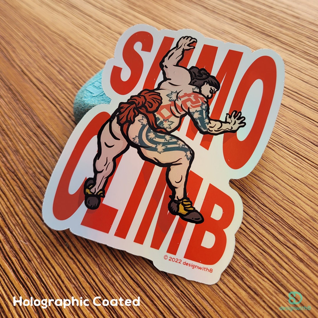 Sumo Climb Kiss-cut Vinyl Sticker Rock Climbing | Etsy