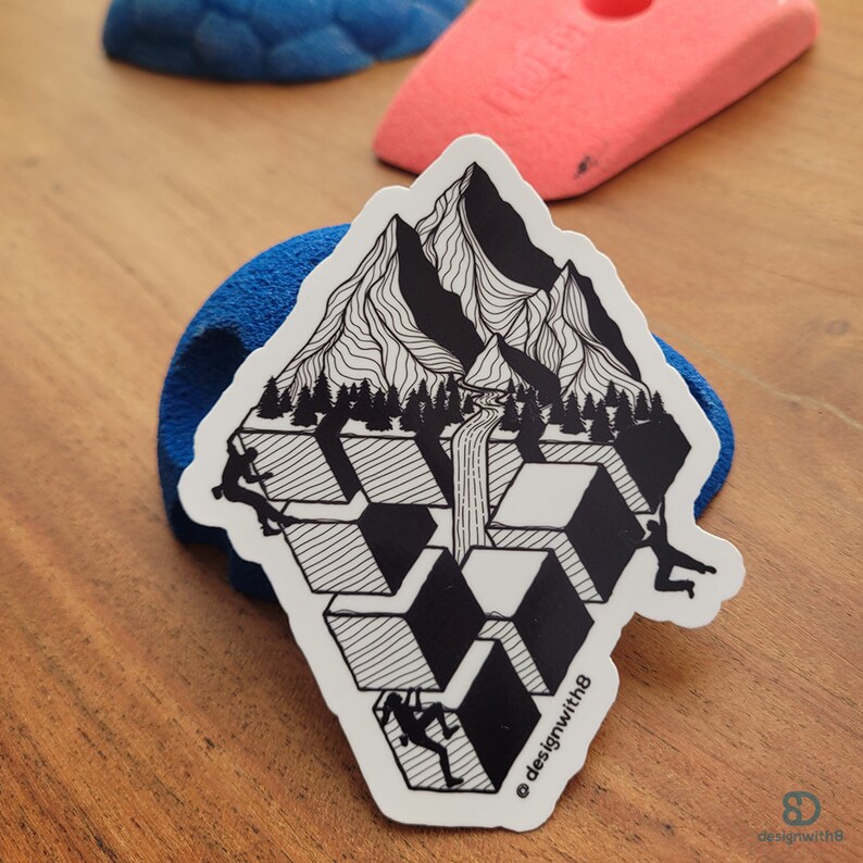 Boulder Penrose Triangle Glossy Coated Vinyl Sticker | Rock Climbing ...