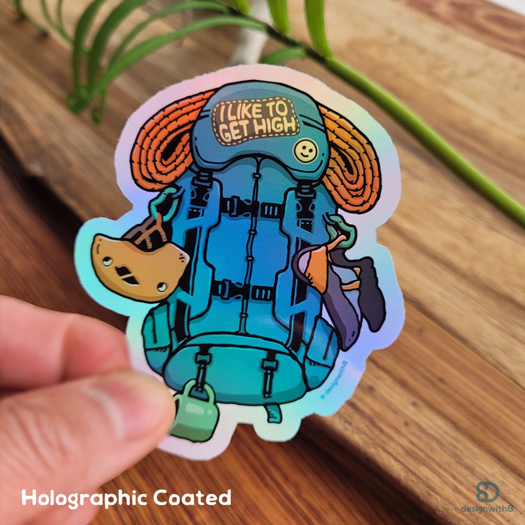 I Like to Get High Kiss-cut Vinyl Sticker Rock Climbing - Etsy