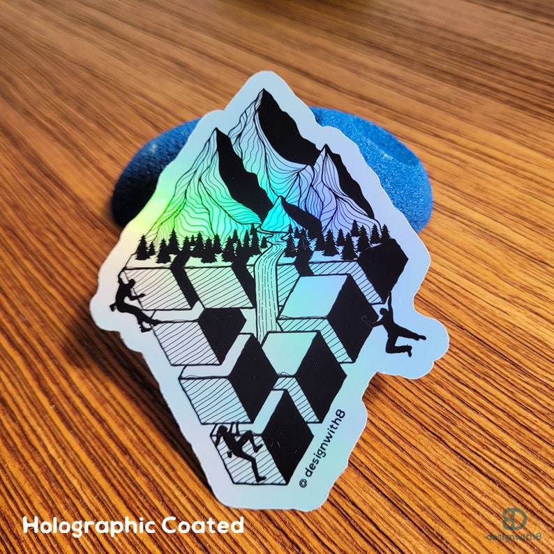 Boulder Penrose Triangle Glossy Coated Vinyl Sticker | Rock Climbing ...