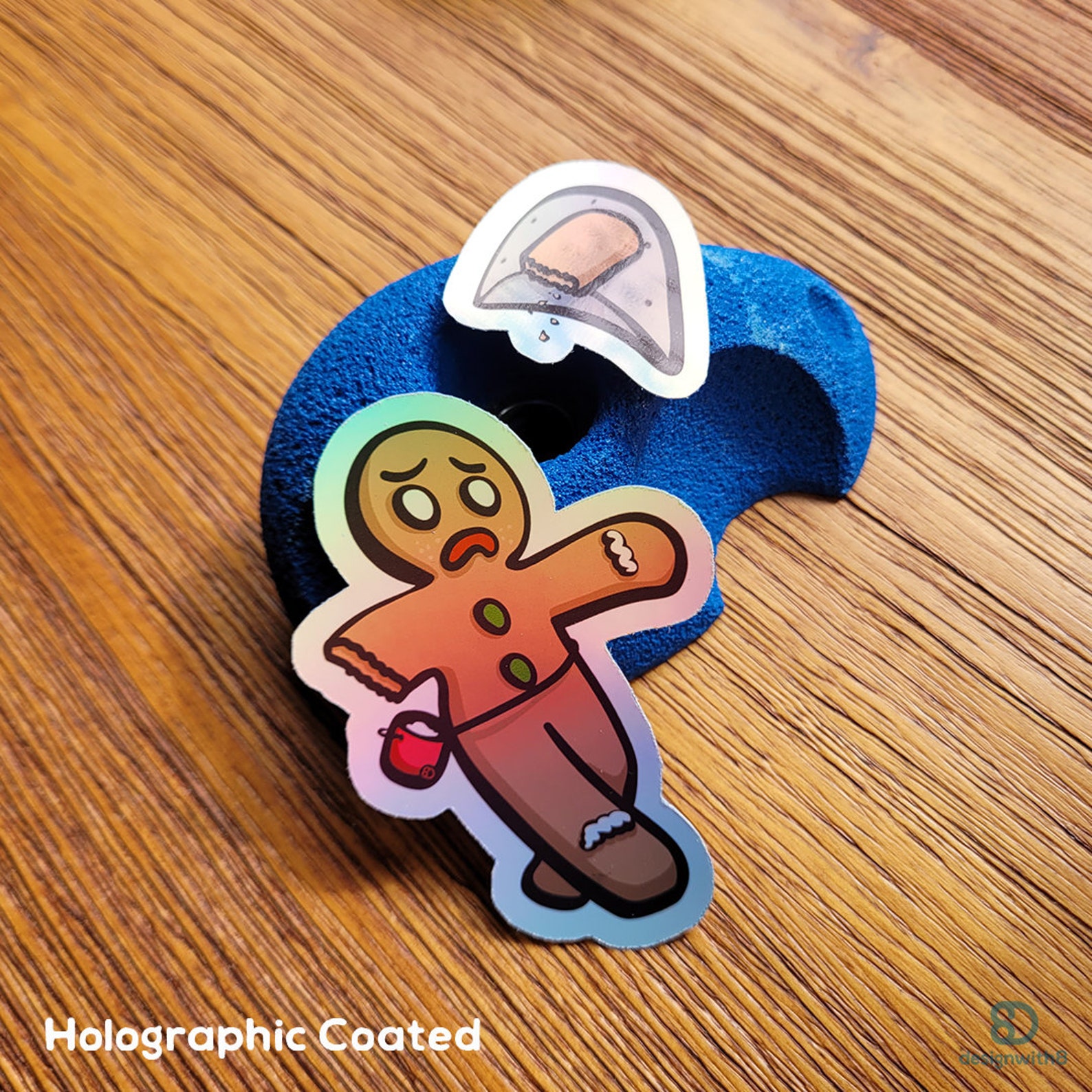 Gingerbread Man Rock Climbing / Bouldering Kiss-cut Sticker - Etsy