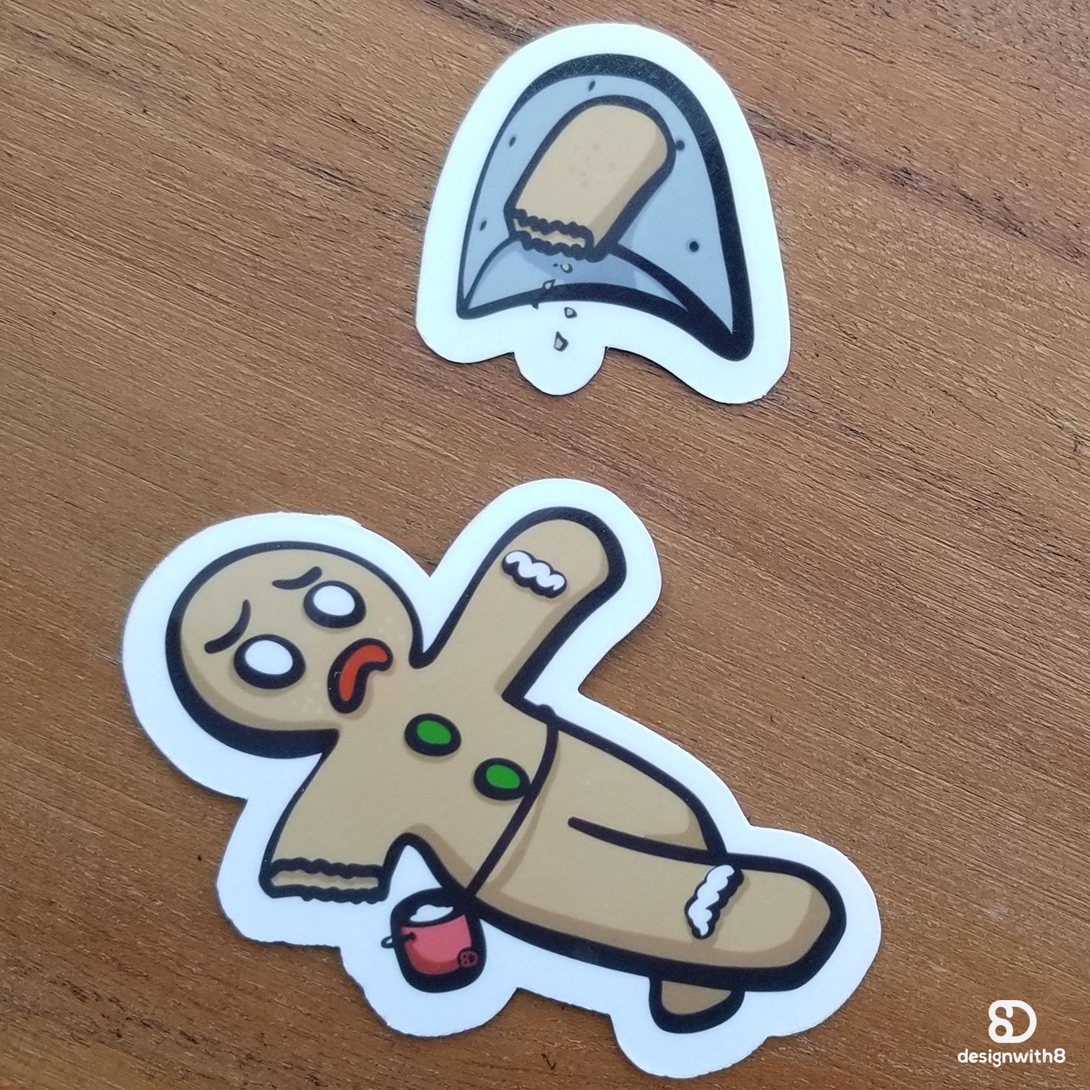 Gingerbread Man Rock Climbing / Bouldering Kiss-cut Sticker - Etsy
