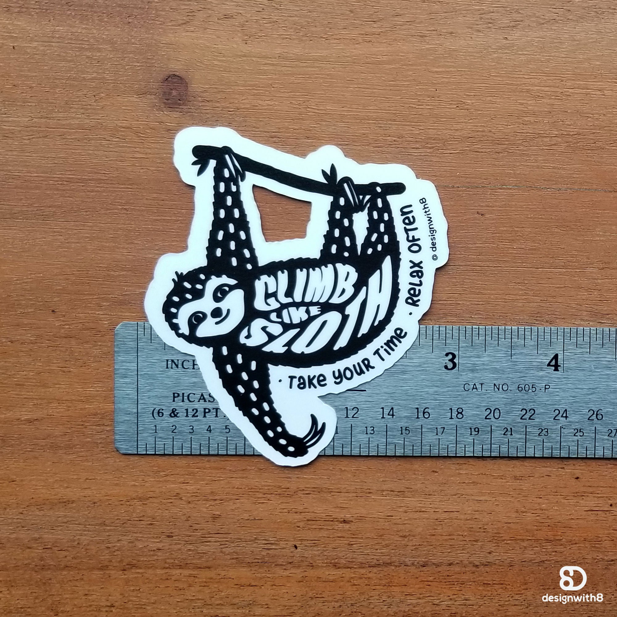 Climb Like Sloth Kiss-cut Sticker | Rock Climbing | Bouldering - Etsy