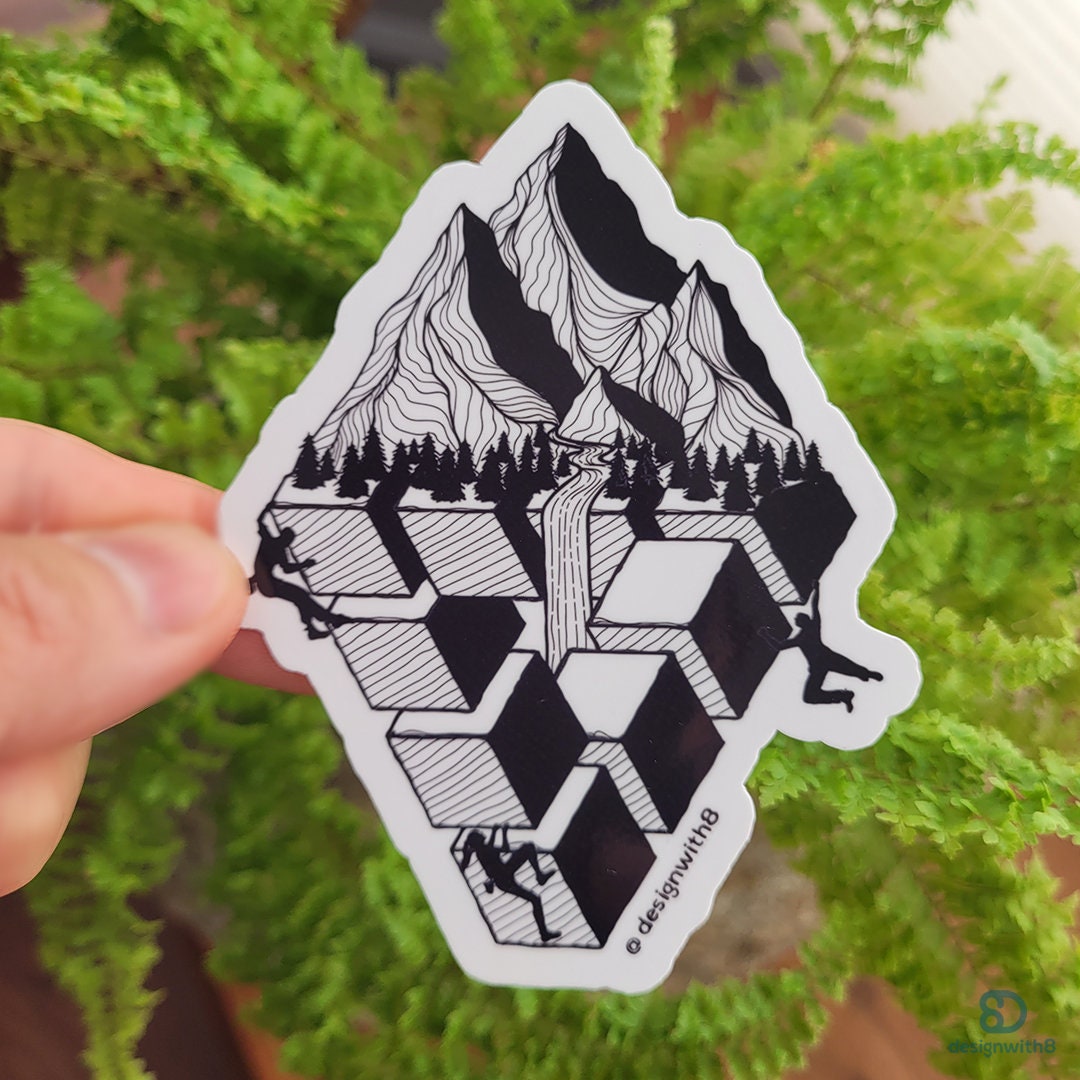Boulder Penrose Triangle Glossy Coated Vinyl Sticker | Rock Climbing ...