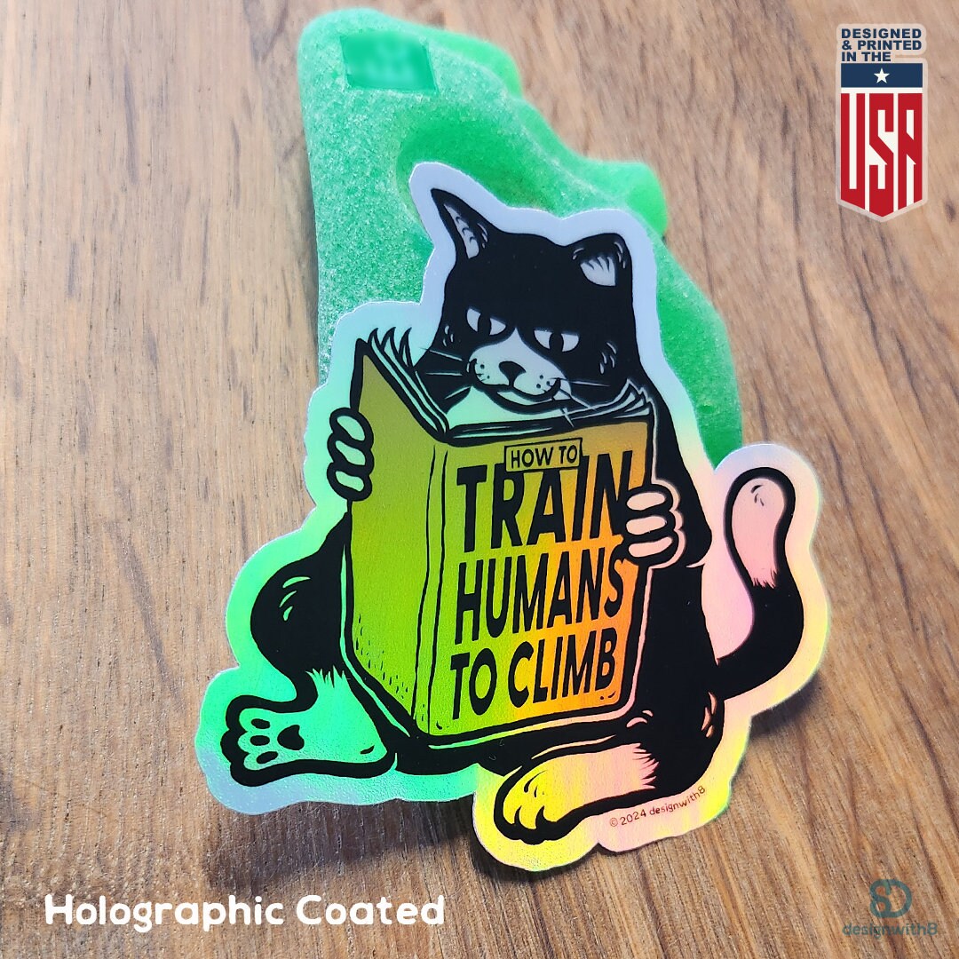 How to Train Humans to Climb Kiss-cut Vinyl Sticker | Rock Climbing - Etsy