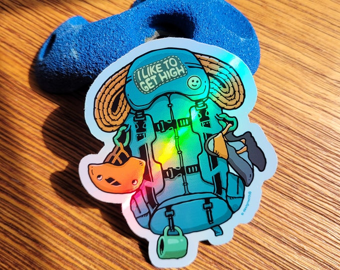 Go Send It Glossy Coated Kiss-cut Vinyl Sticker Rock Climbing - Etsy