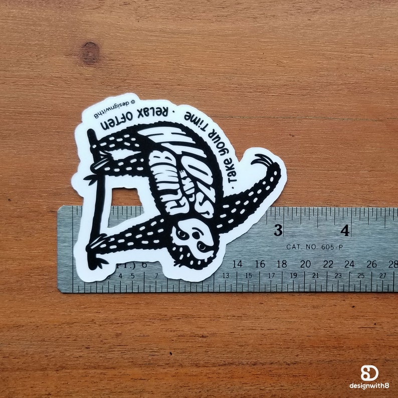 Climb Like Sloth Kiss-cut Sticker | Rock Climbing | Bouldering - Etsy