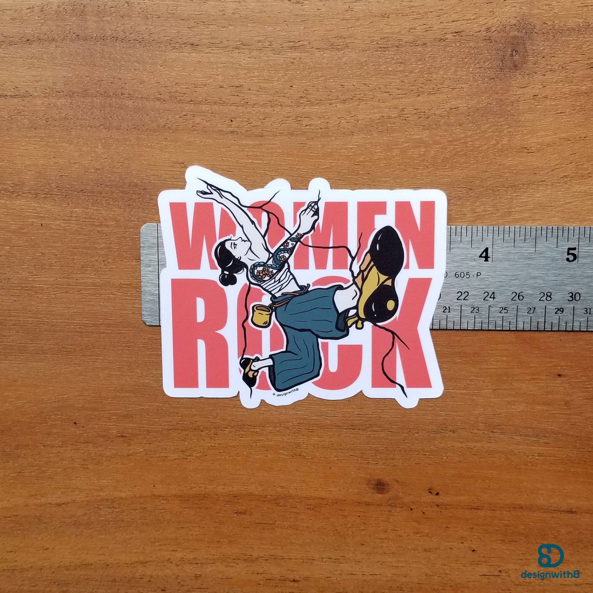 Women Rock Vinyl Glossy Coated Sticker Rock Climbing | Etsy
