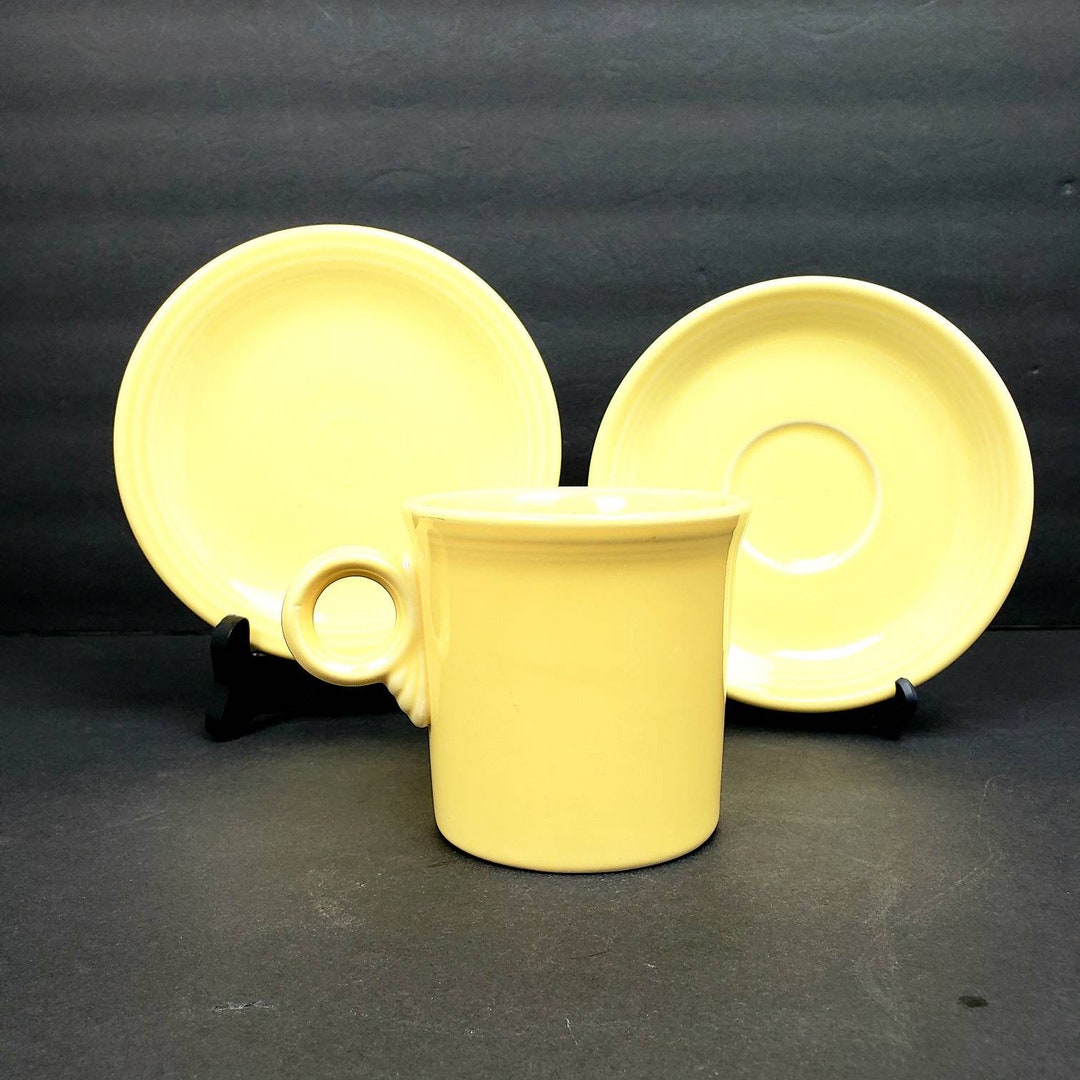 Fiestaware Sunflower Mug/saucer/dessert Plate - Etsy