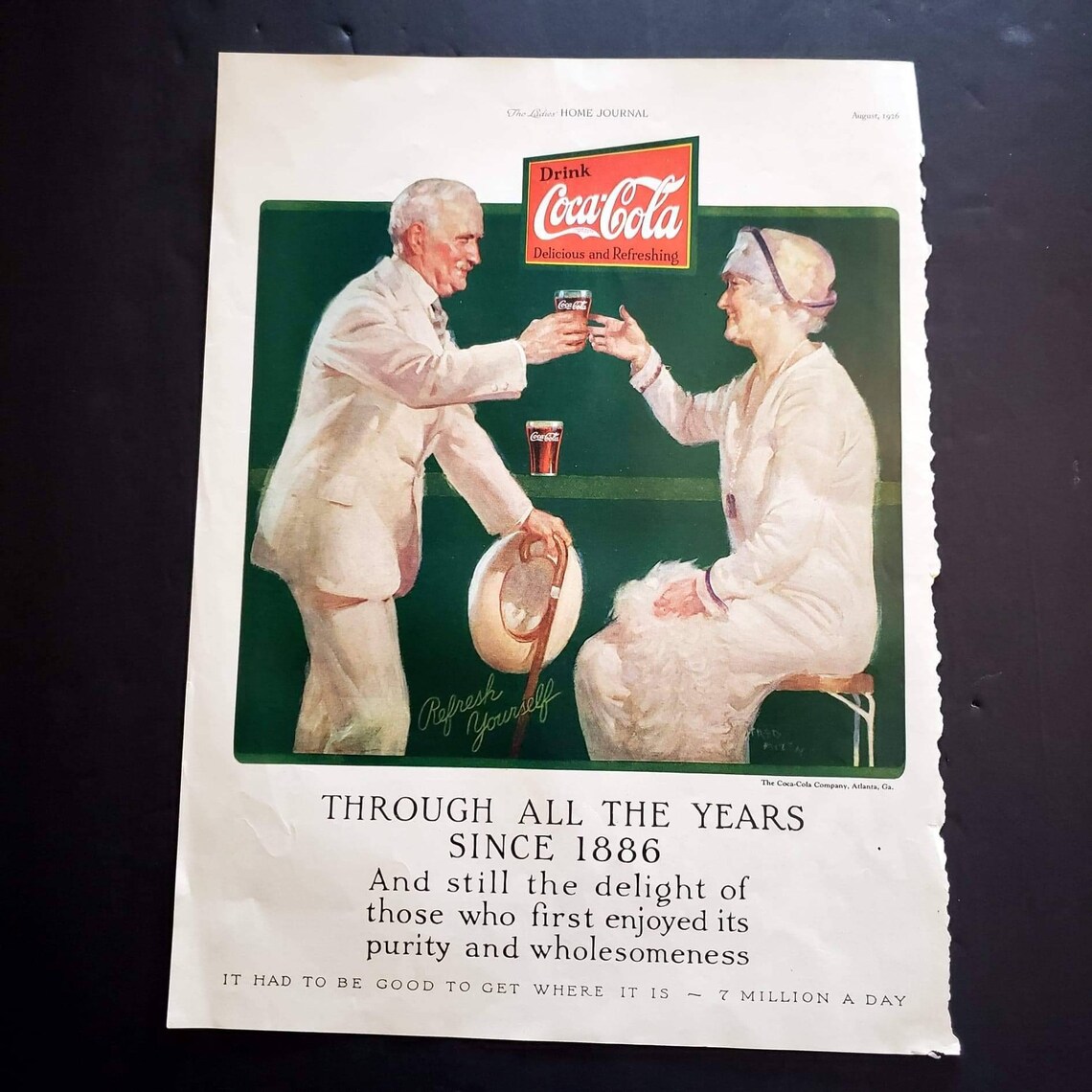 Vintage 1920s Coca Cola Fred Mizen Print Ad - Etsy