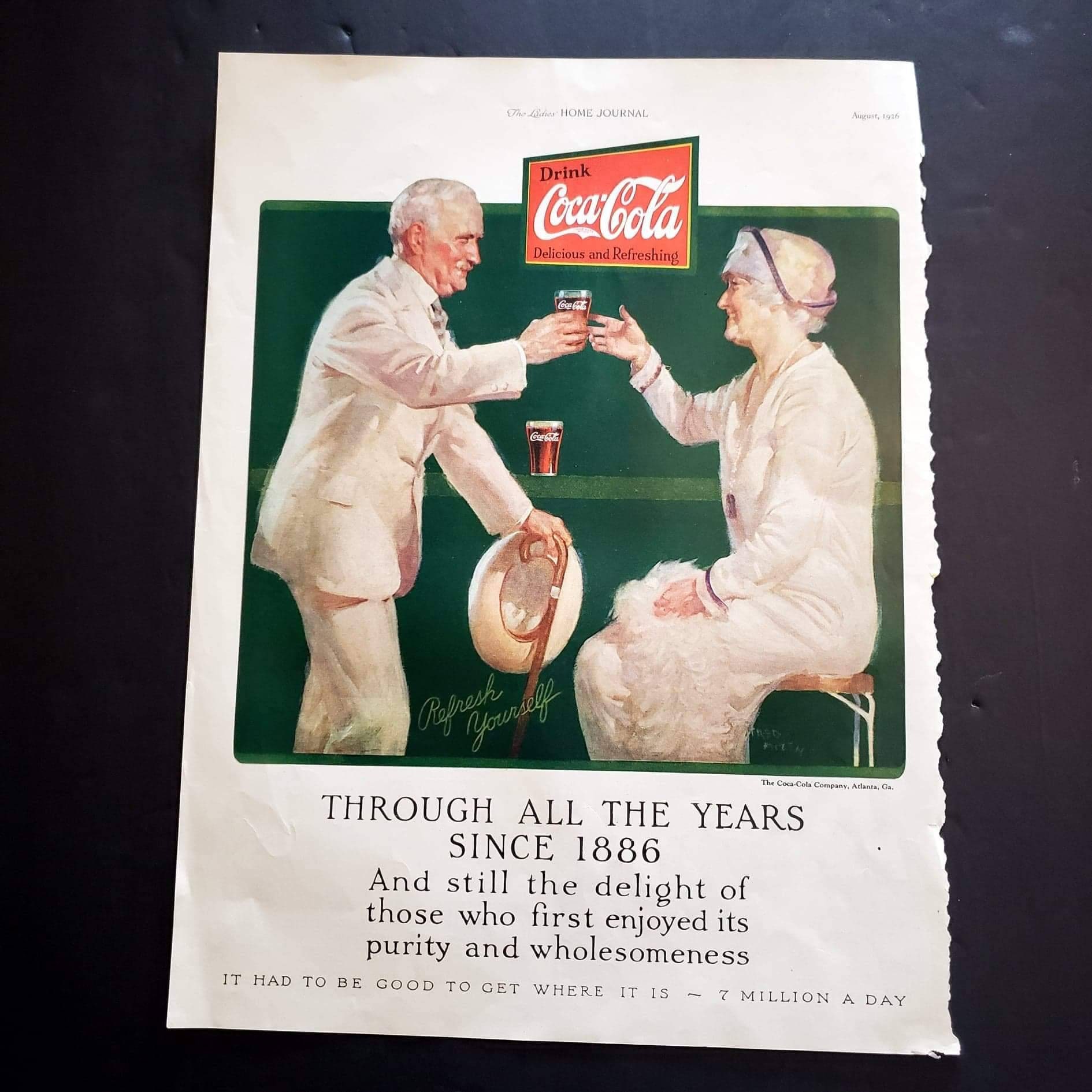 Vintage 1920s Coca Cola Fred Mizen Print Ad - Etsy