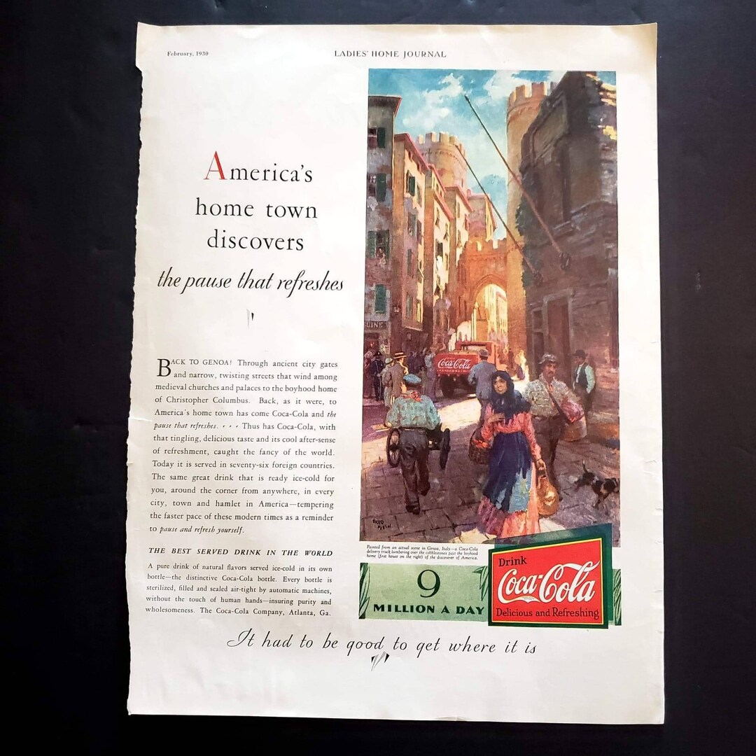 Vintage 1930s Coca Cola Fred Mizen Print Ad - Etsy