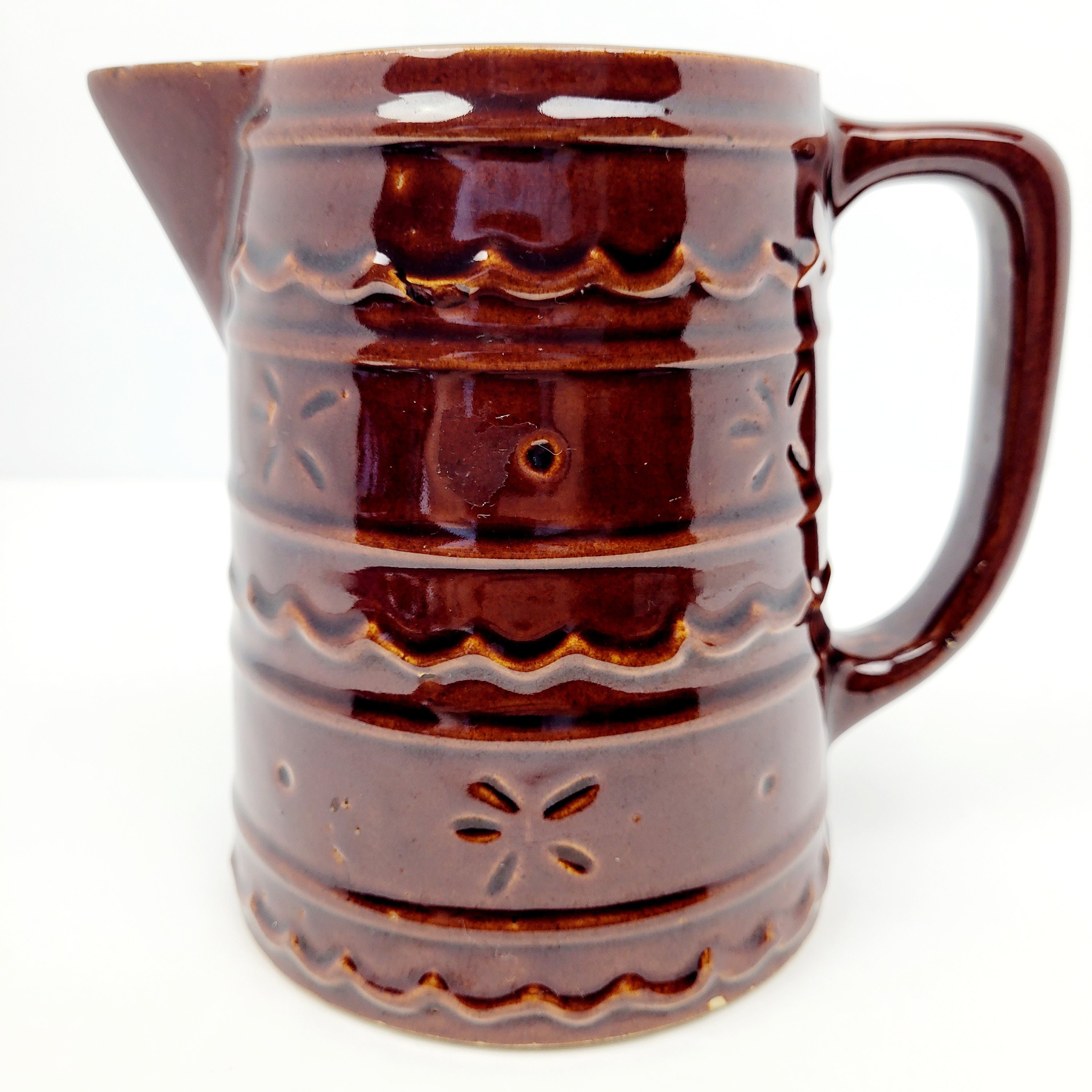 Vintage Mar-crest Daisy and Dot Stoneware Pitcher - Etsy