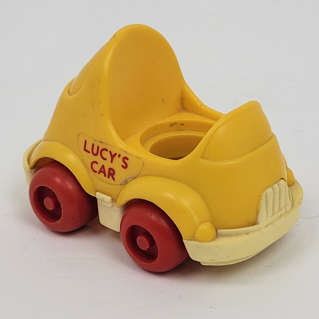 Vintage 1952 Aviva Toys~peanuts Lucy's Car Yellow Red 3" United Feature ...