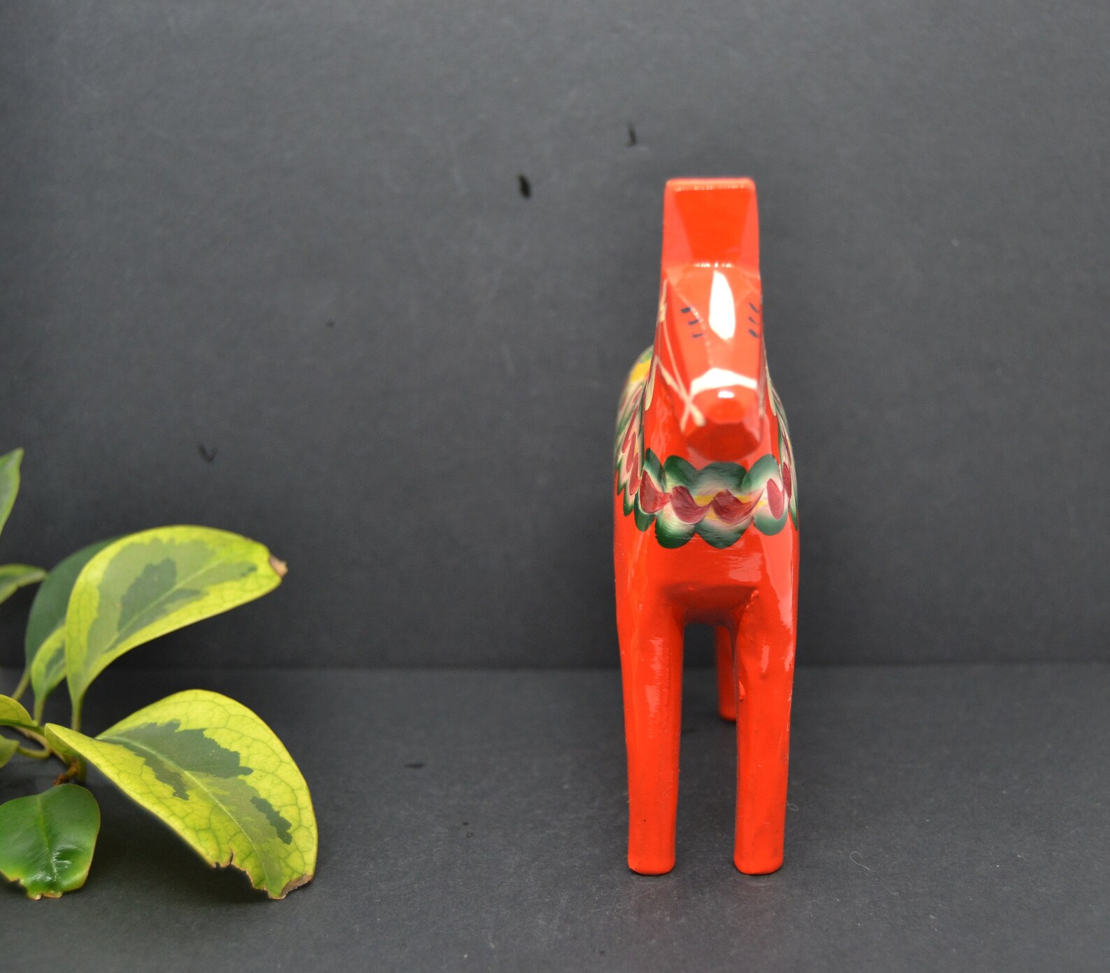 13cm-vintage Dala Horse,swedish Dala Figure,home Decor,swedish Folk Art ...