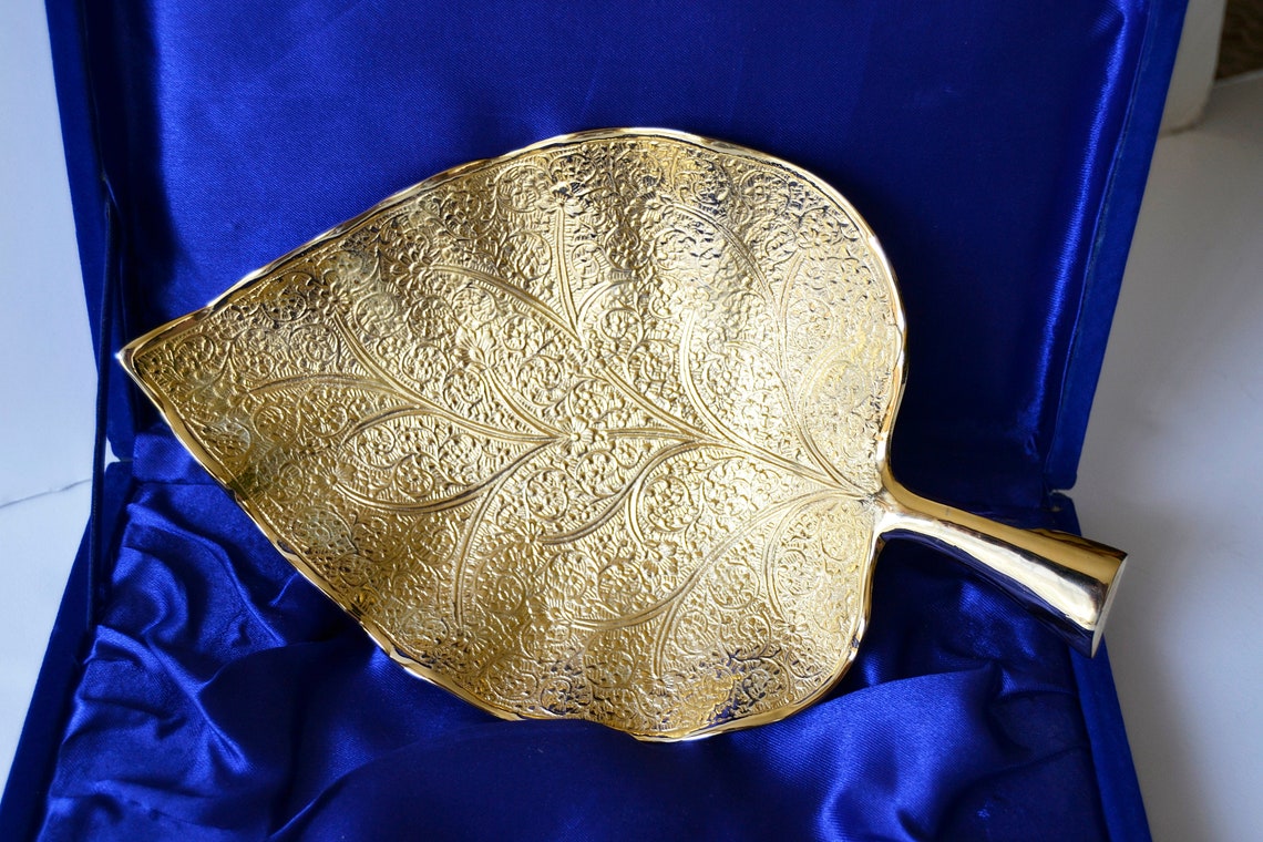 Gold Leaf Plate Plate to Decorate Gold Plate Gold Leaf - Etsy