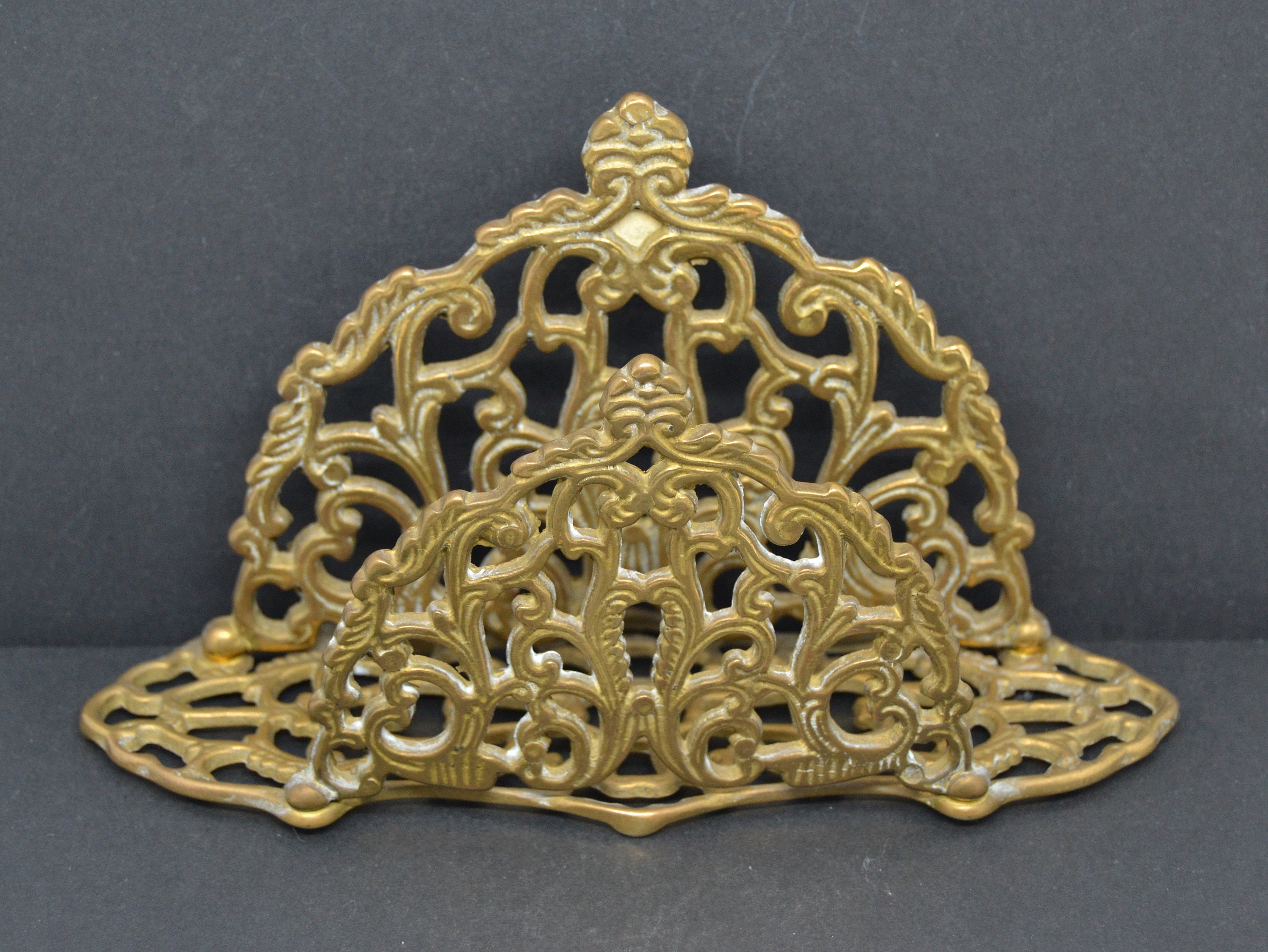 Antique Brass Letter Holder 19th Century Brass Letter Holder - Etsy