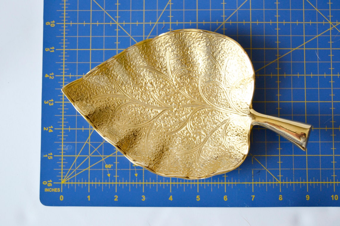 Gold Leaf Plate Plate to Decorate Gold Plate Gold Leaf - Etsy
