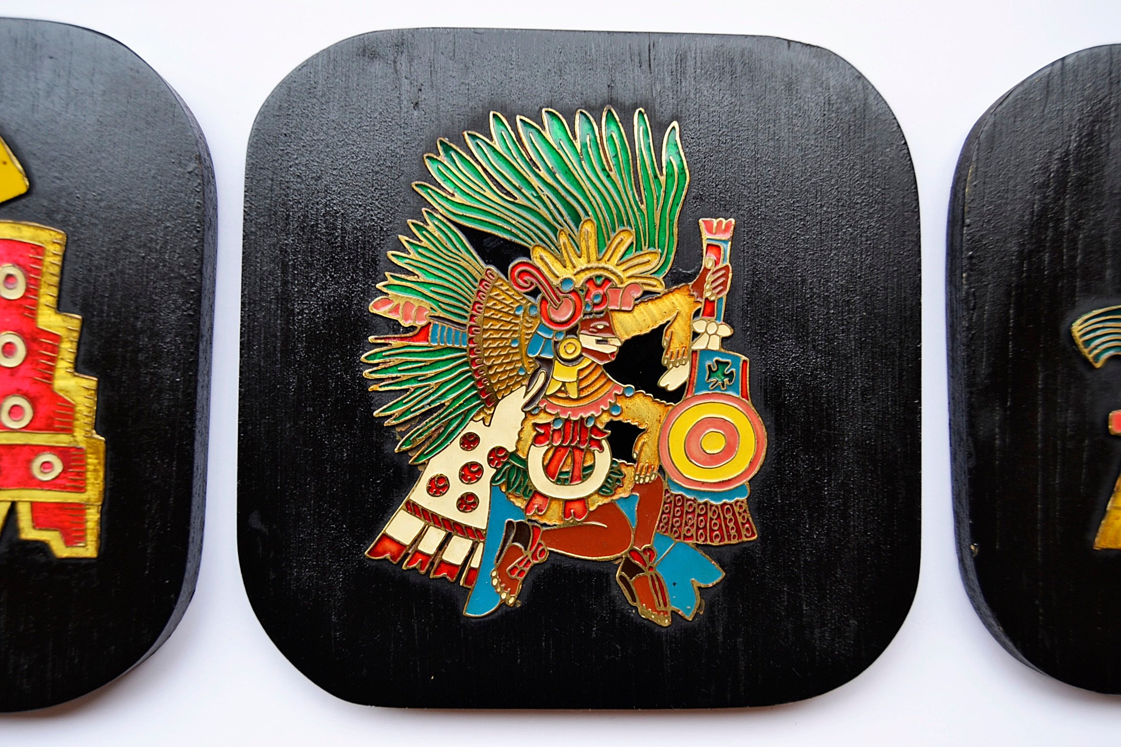 Mayan Gods Wood Plaques Mexico Gods Vintage Aztec Return of - Etsy
