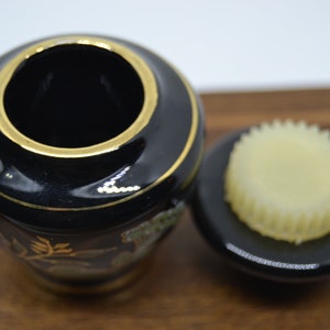 Mini Cream Jar, Porcelain Vintage Jar, Porcelain Jar, Vintage Jar, Blue ...