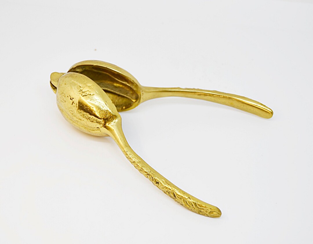 Vintage Nutcracker, Solid Brass Nutcracker in the Shape of a Walnut - Etsy