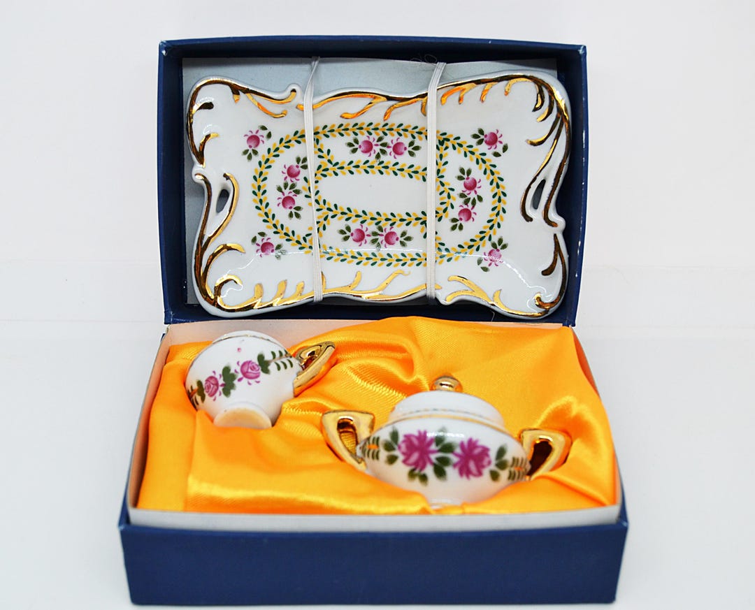 Small Tea Set,miniature Tea Set,vintage New,porcelain Set,porcelain ...