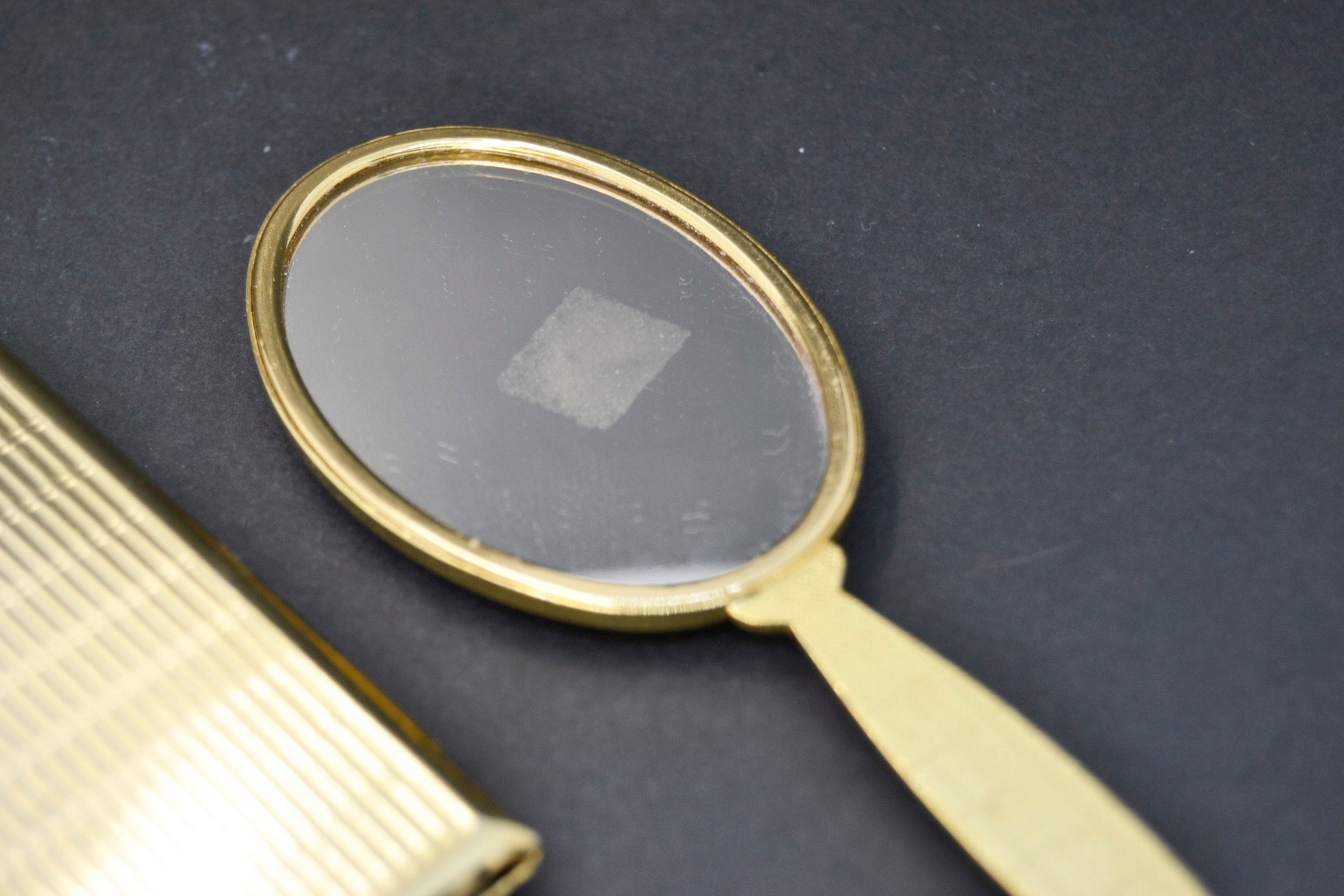 Vintage Mirror and Agenda, Vintage Pocket Phone Book, Address Book Gold ...