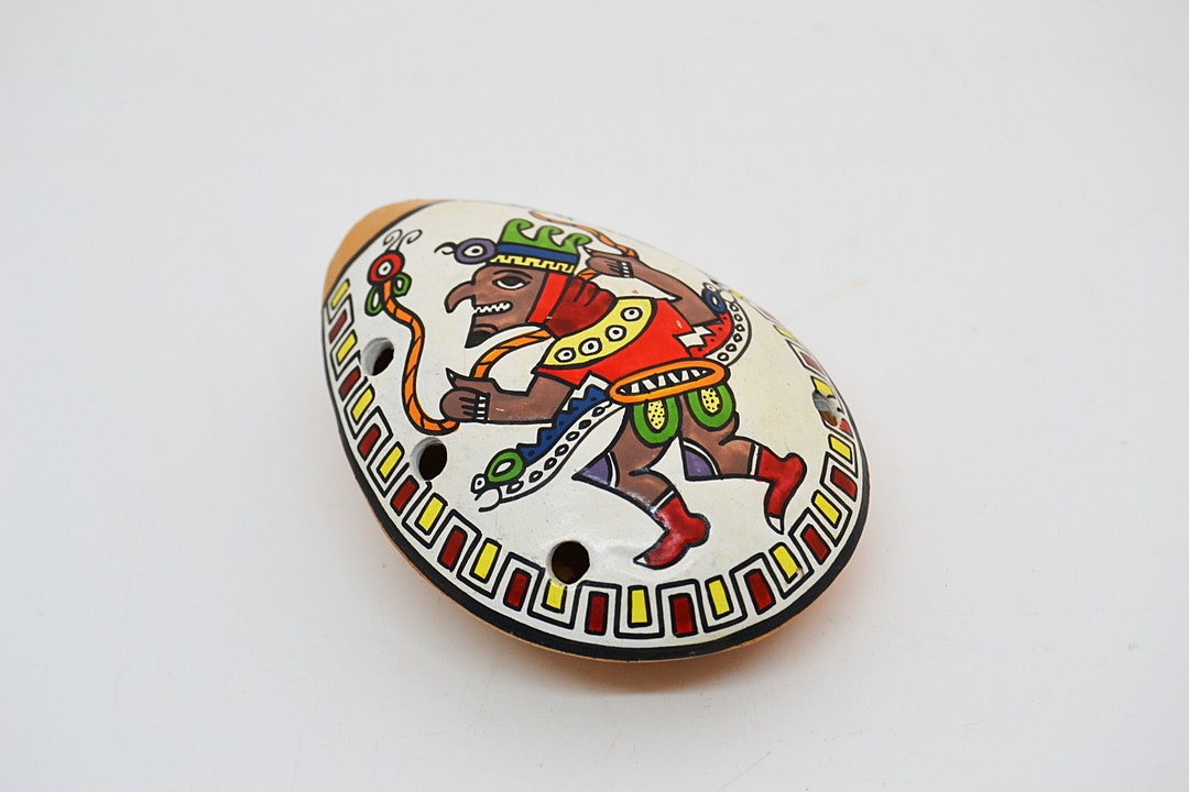 Vintage Ocarina Aztec God,vintage Mexican Ocarina-aztec or Mayan Style ...