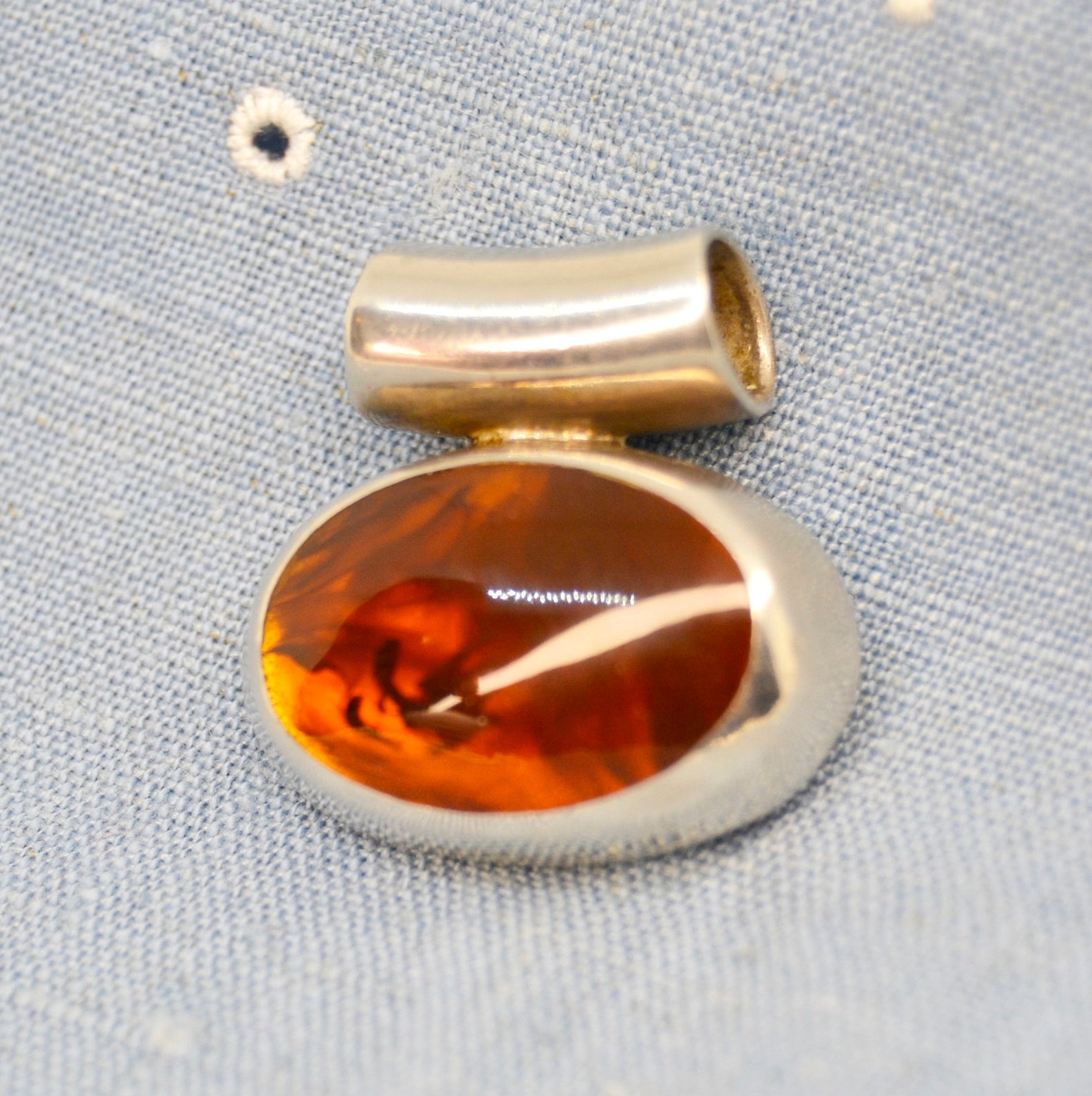 Vintage 925 Sterling Silver Mexico, Gemstone, Teardrop Pendant Necklace ...