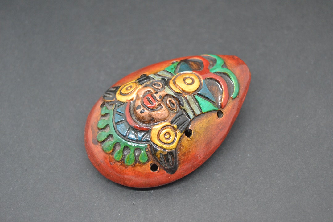 Vintage Ocarina Aztec God,vintage Mexican Ocarina-aztec or Mayan Style ...