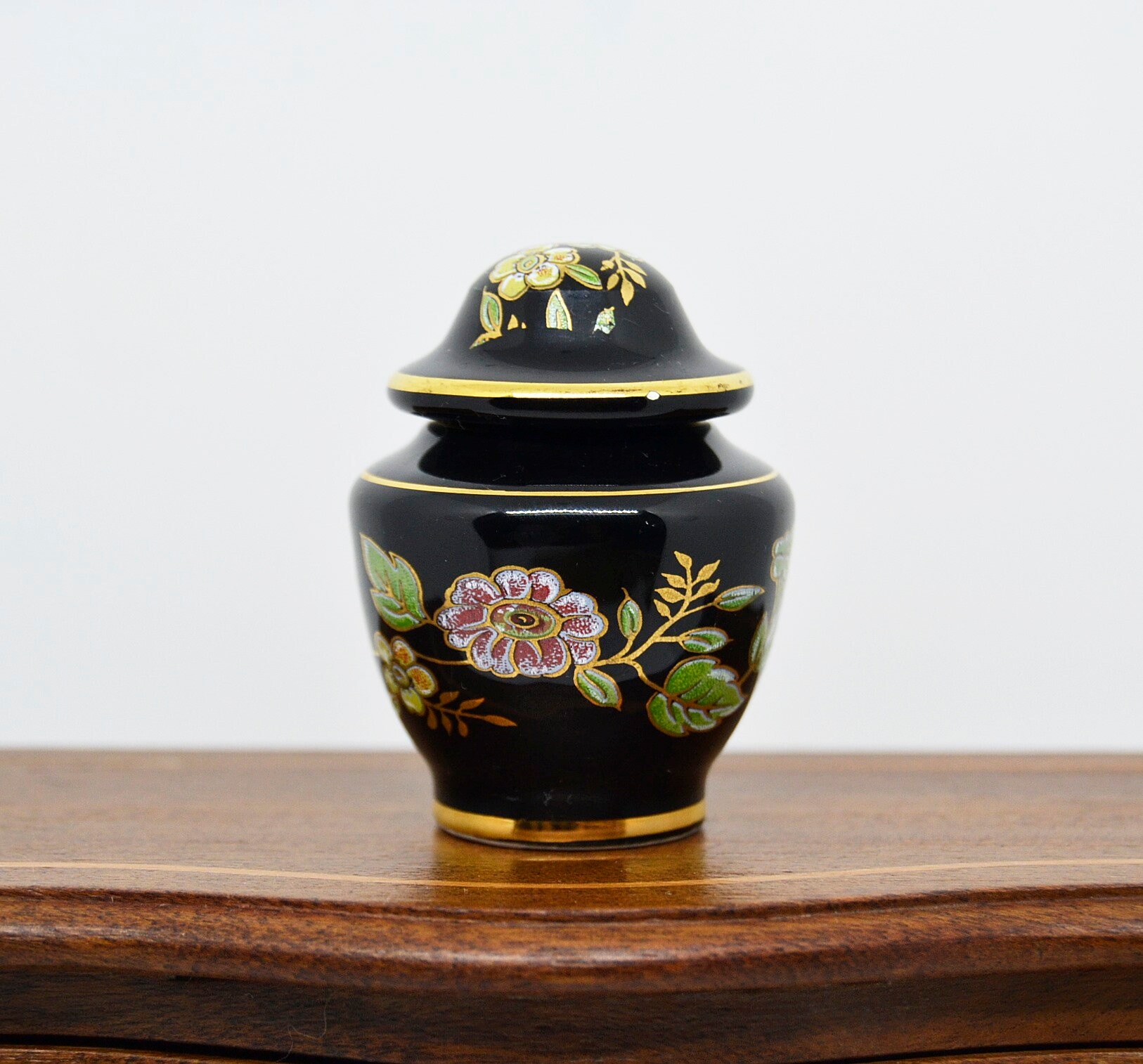 Mini Cream Jar, Porcelain Vintage Jar, Porcelain Jar, Vintage Jar, Blue ...