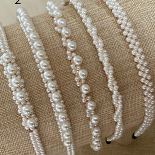 Vintage Pearl Headband - Etsy