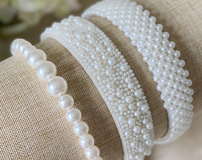 Vintage Pearl Headband - Etsy