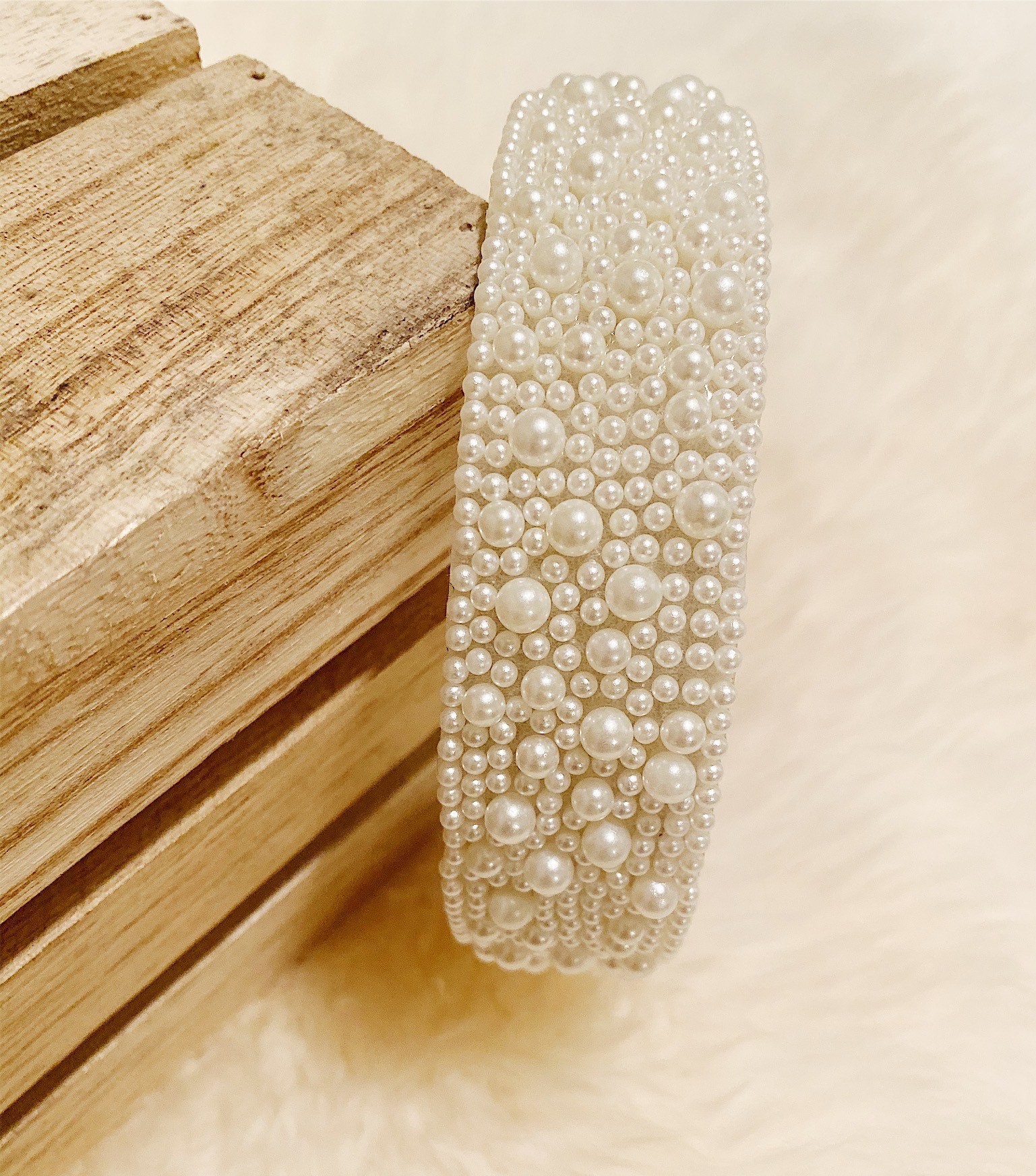 Vintage Pearl Headband | Etsy