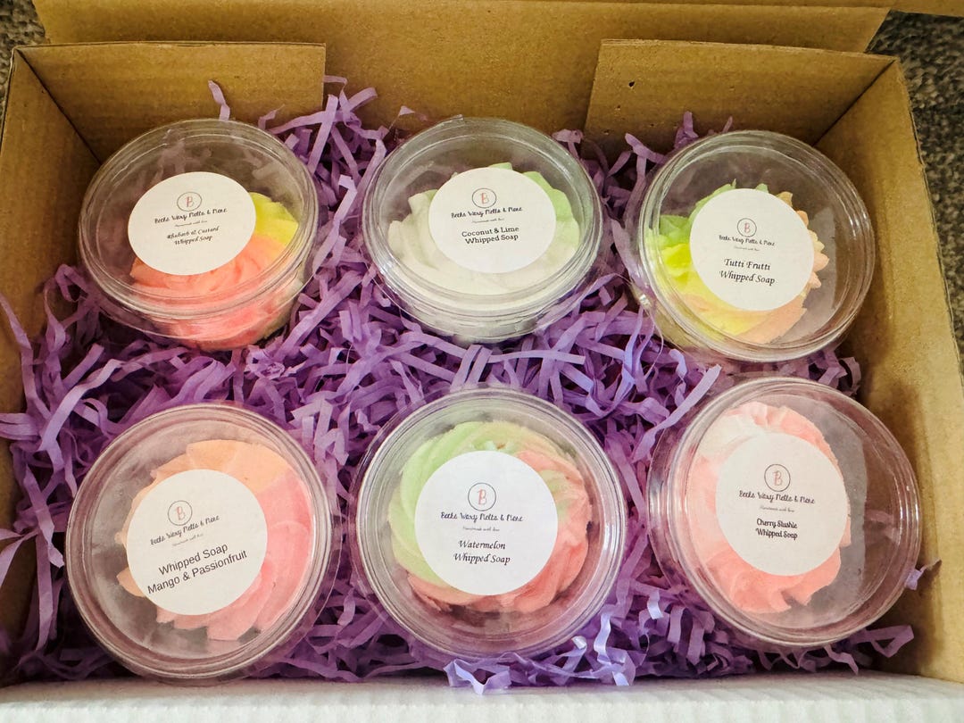 Gift Box of 6 Whipped Soaps (25g) - Etsy UK
