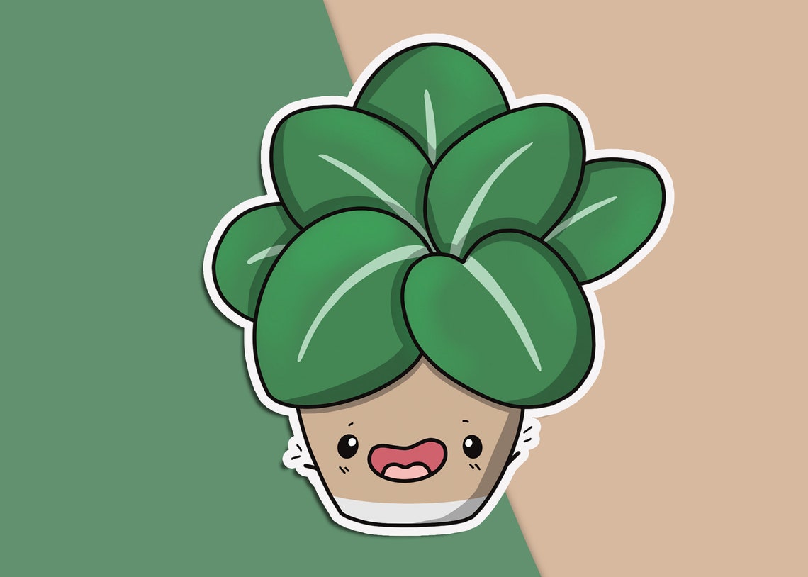 Plant Sticker Cute Houseplant Sticker Plant Lover Sticker - Etsy