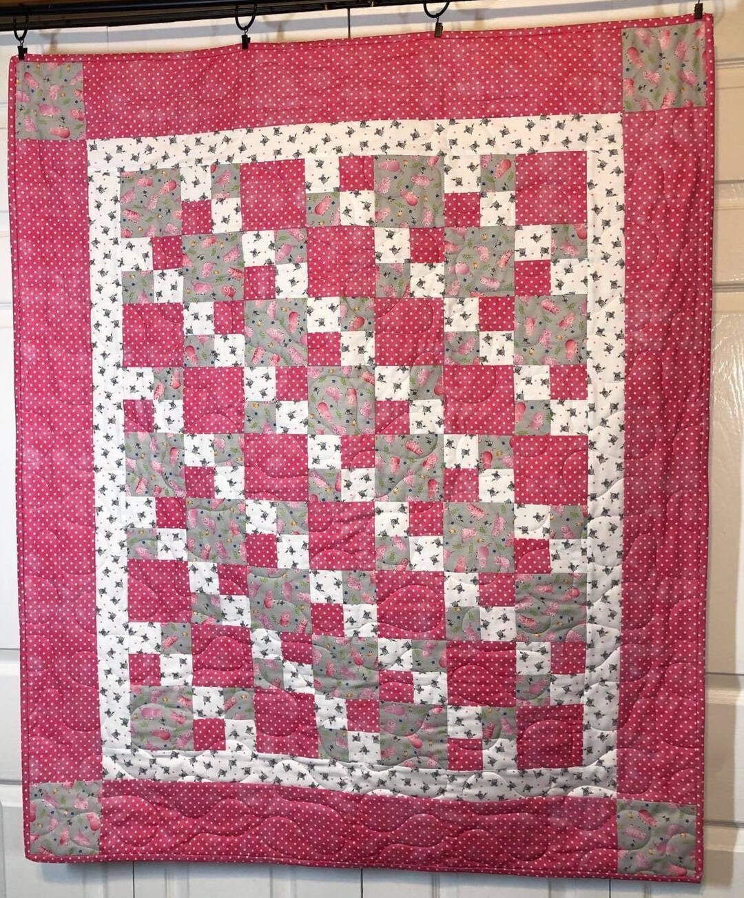 Baby Quilt - Pigs & Mice Baby Quilt - Handmade - Etsy