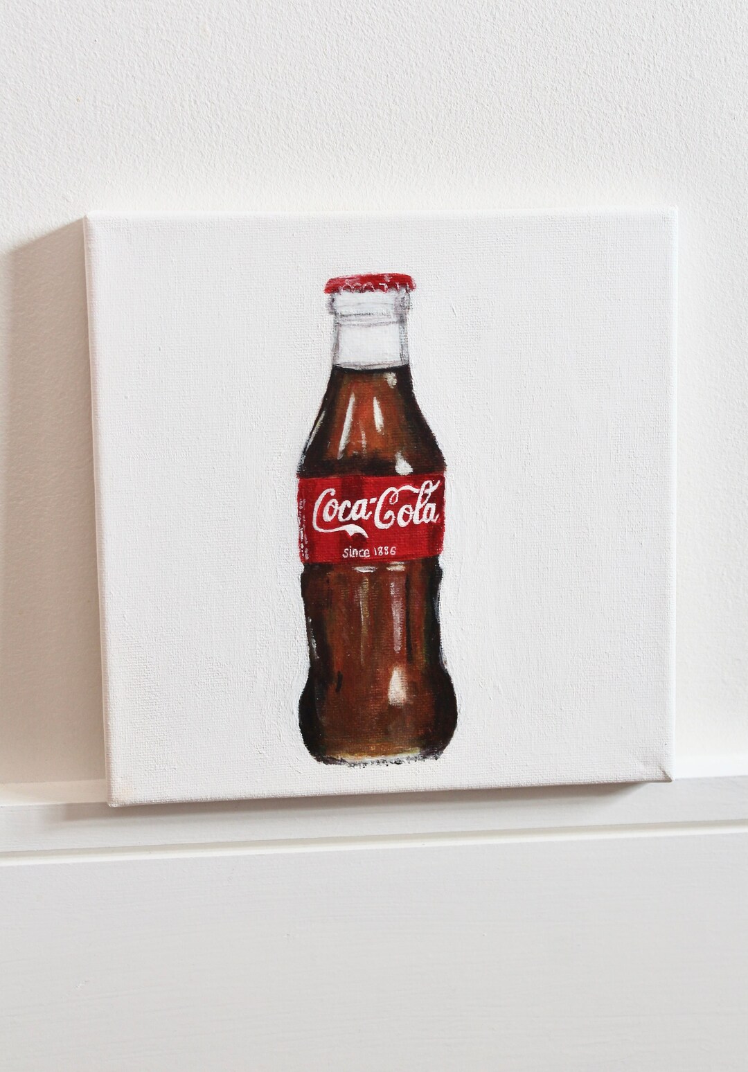 HAND PAINTED Acrylic Coca-cola Coke Painting Weird Quirky Gift Ideas ...